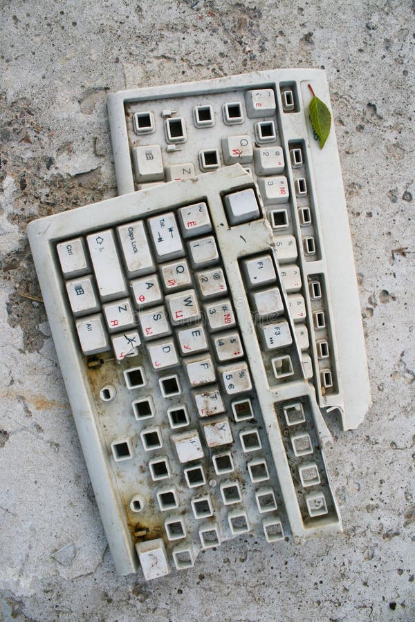 The Keyboard from the Computer , Broken. Editorial Image - Image of ...