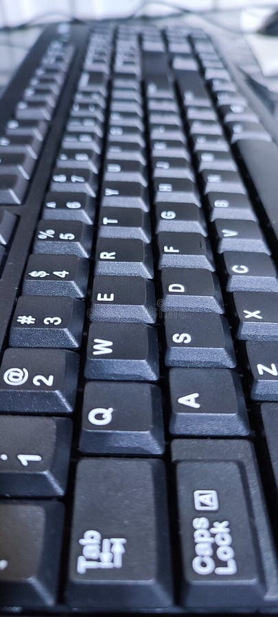 Keyboard Computer from Side View Stock Photo - Image of keyboard, view ...