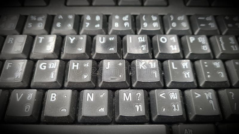 Computer Thai Keyboard, Computer Number, Computer Alphabet Stock Photo ...
