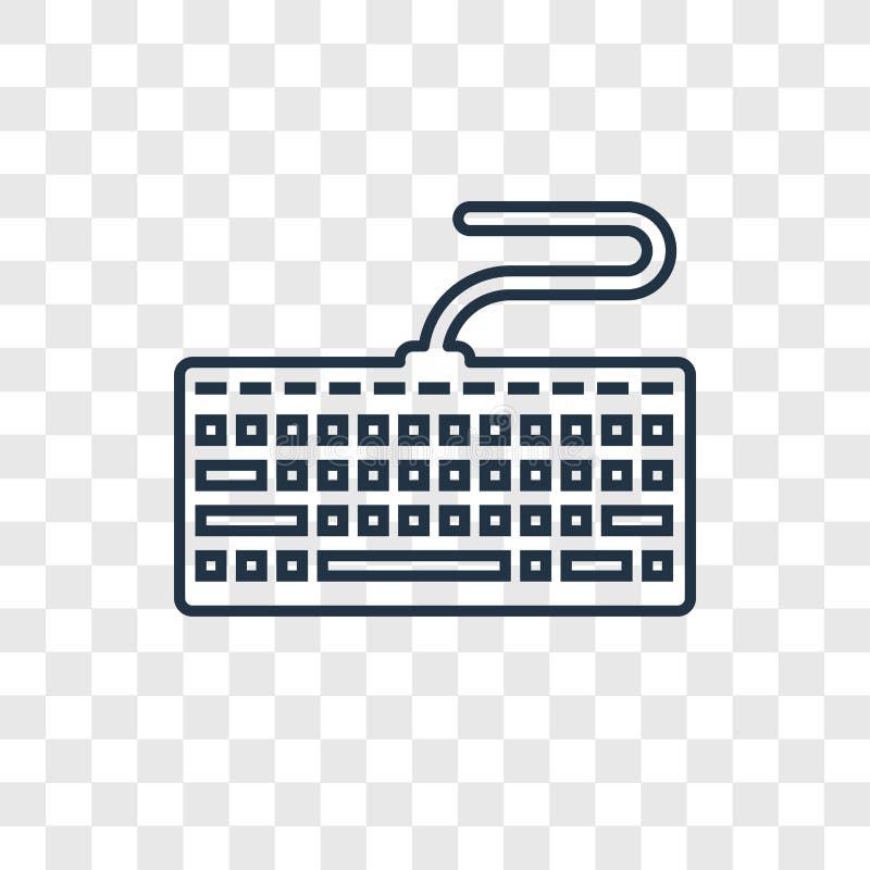 Keypad Concept Vector Linear Icon Isolated on Transparent Background ...
