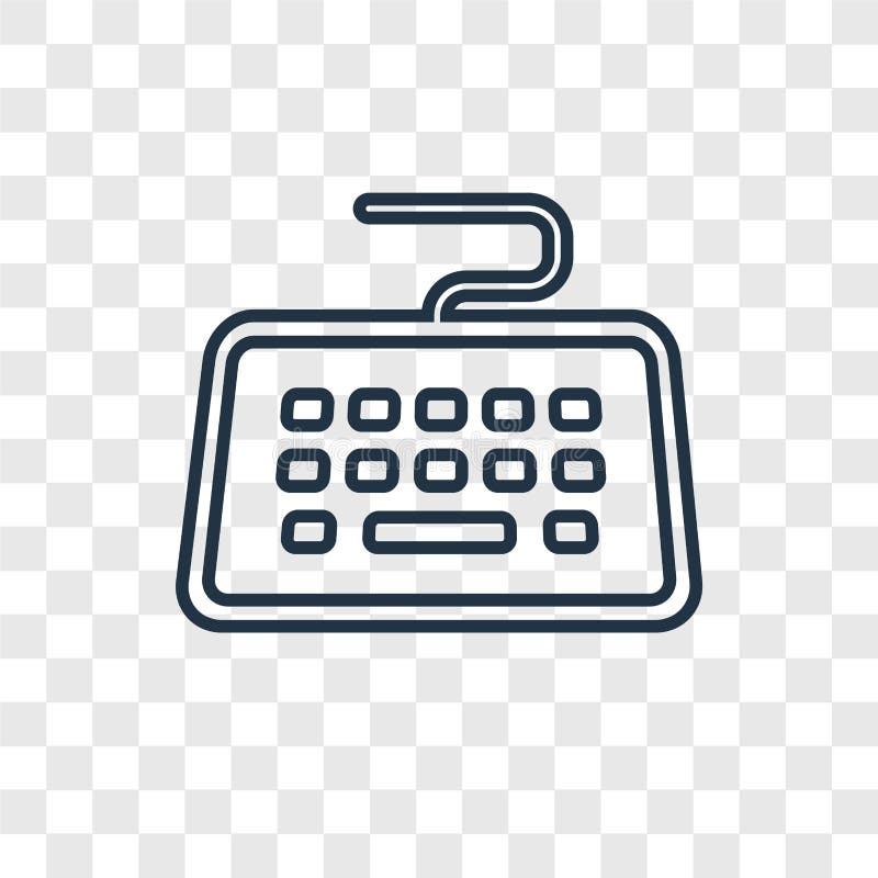 Keypad Concept Vector Linear Icon Isolated on Transparent Background ...
