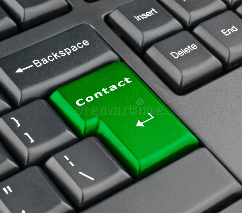 Keyboard - contact us stock photo. Image of computing - 8270108