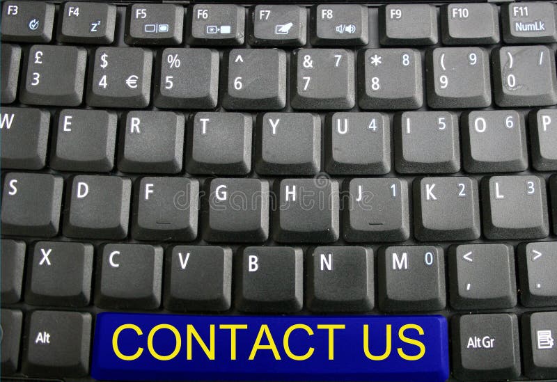 Keyboard - contact us stock photo. Image of computing - 8270108