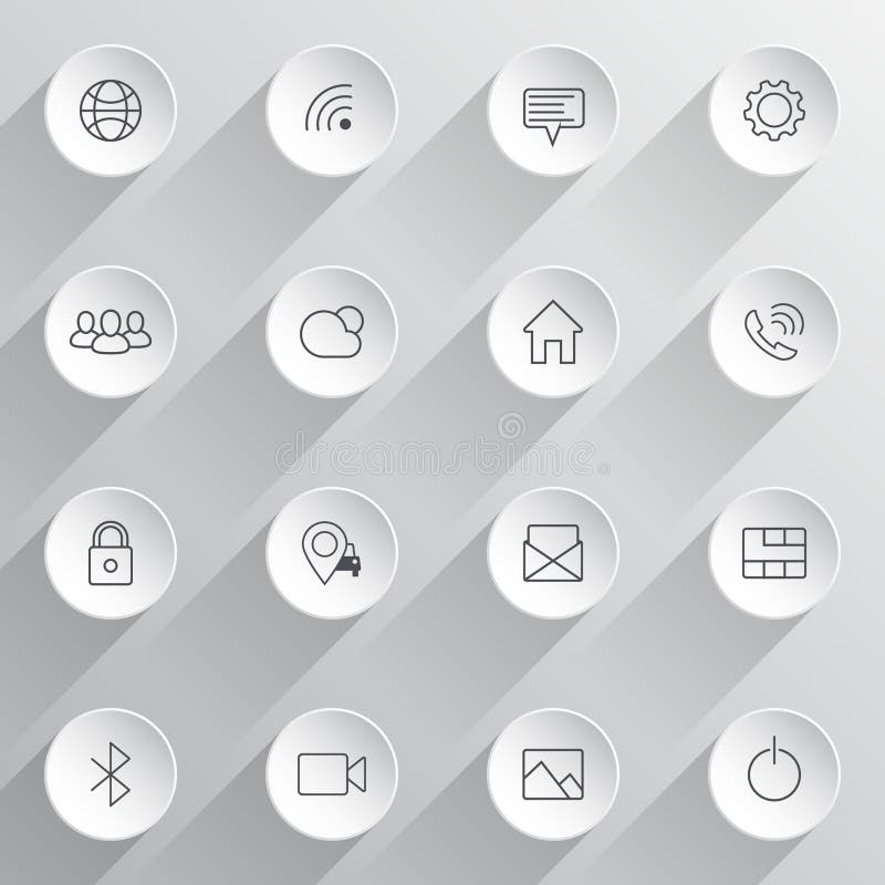 Device control buttons stock vector. Illustration of media - 219200187