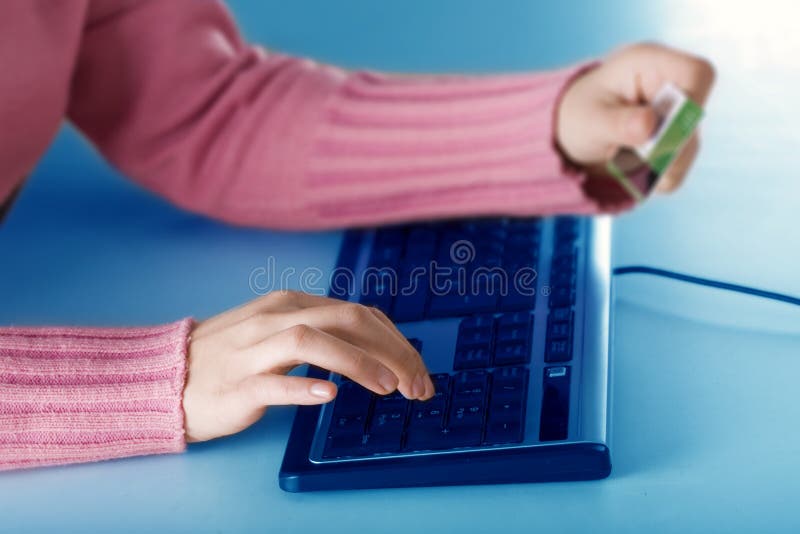 Keyboard and Credit Card stock image. Image of order - 43614021