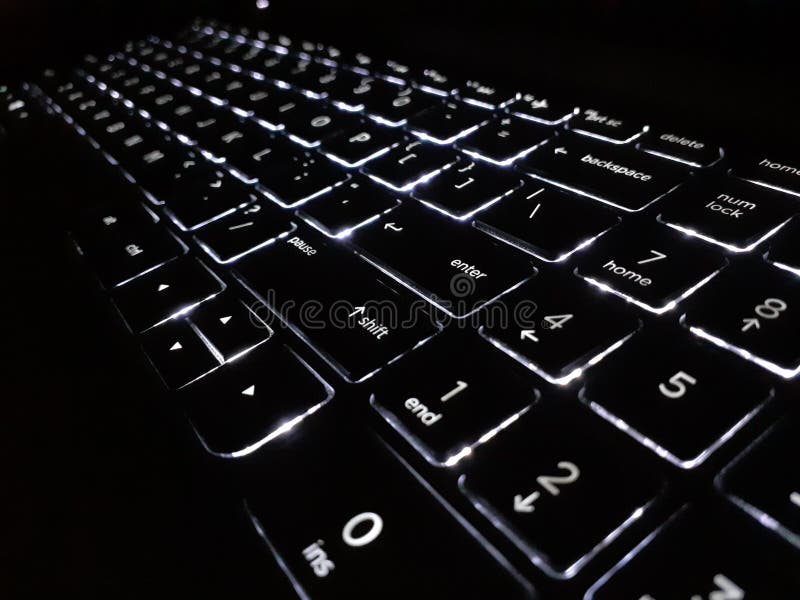 Keyboard in the dark stock image. Image of keyboard - 144787915