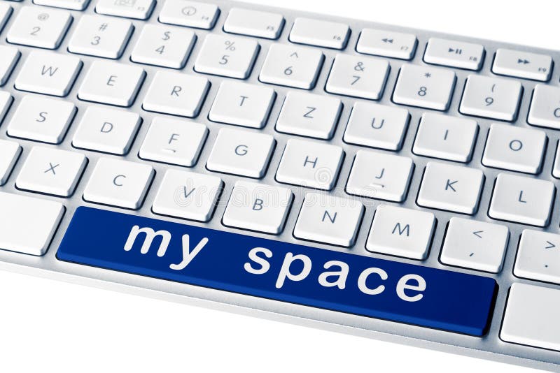 Keyboard Detail with Titlet Space Key Stock Photo - Image of computer ...