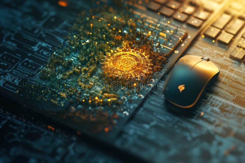 A Keyboard Displays a Mouse and Gear Overlay, Representing the Fusion ...