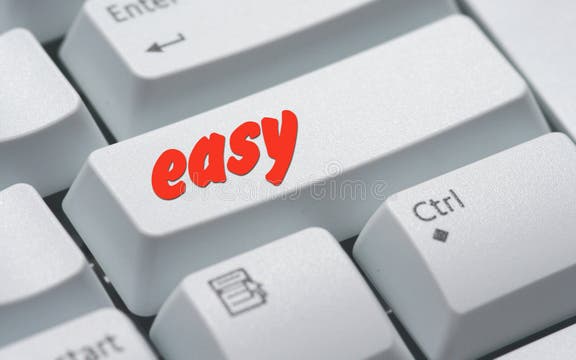 Keyboard Easy Button stock photo. Image of simple, button - 670938