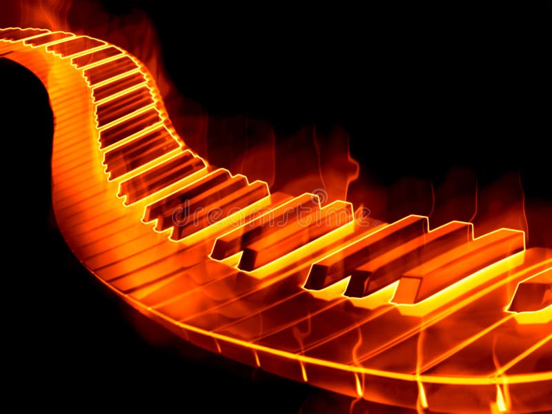 Keyboard on fire stock vector. Illustration of fiery, flames - 9786241