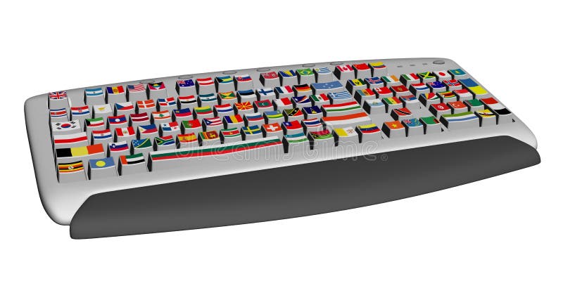 Keyboard With Flags Picture. Image: 5890072