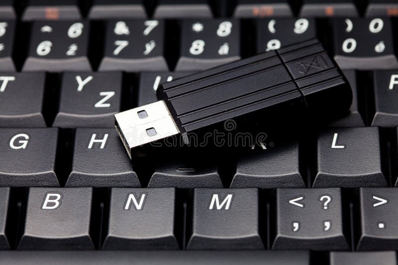 Keyboard and usb devise stock photo. Image of connect - 23526360