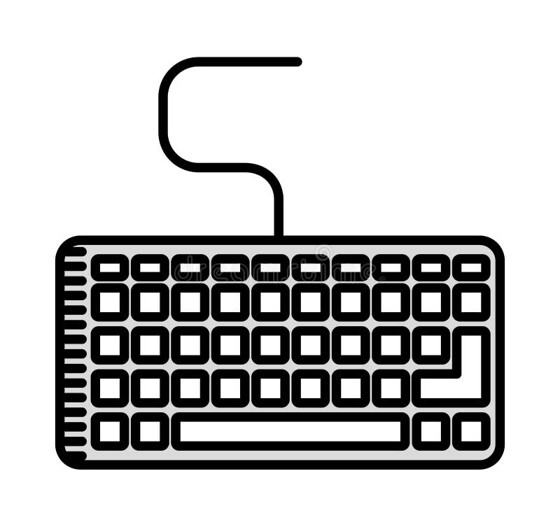 Keyboard Flat Isolated Icon Design Stock Illustration - Illustration of ...