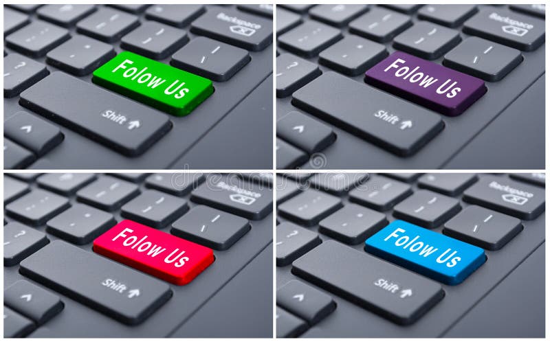 Follow Me button stock photo. Image of keyboard, enter - 24370142