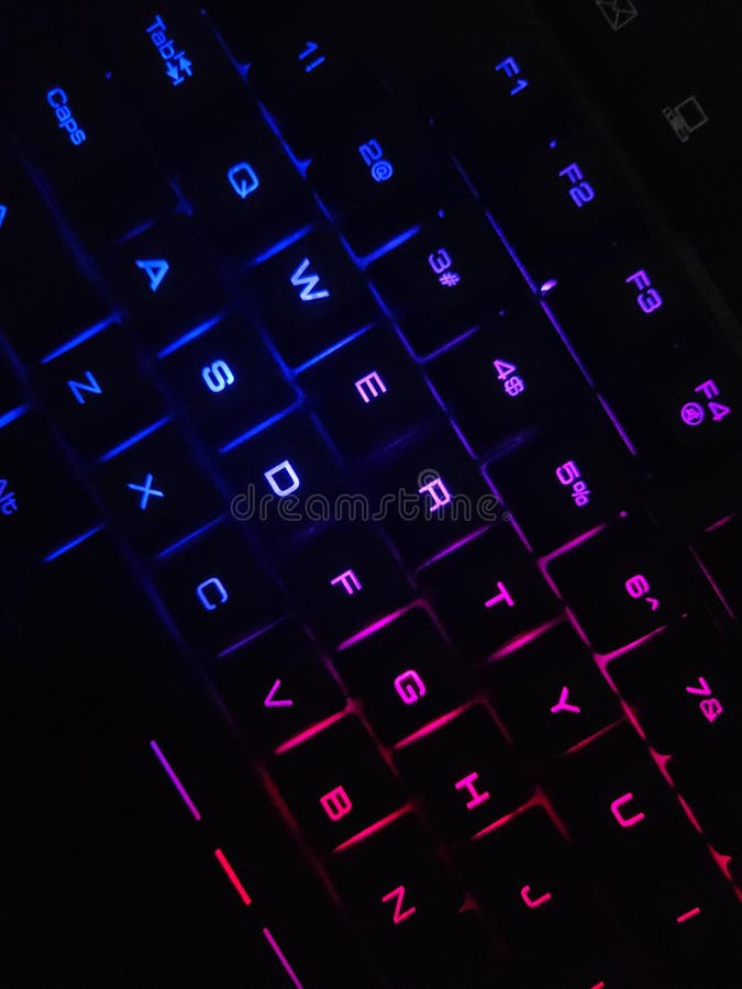Keyboard Font Glow in the Dark Stock Photo - Image of design, glow ...
