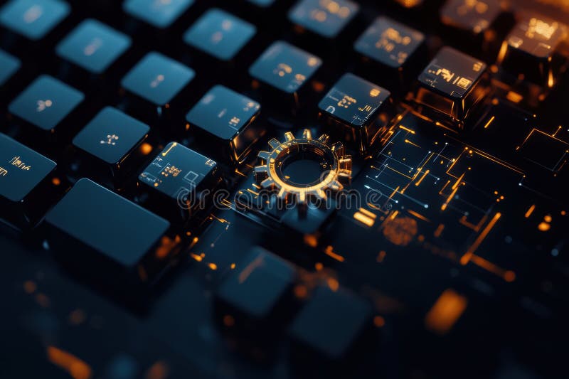 A Keyboard with a Gear and Mouse Icon Overlay, Illustrating the ...