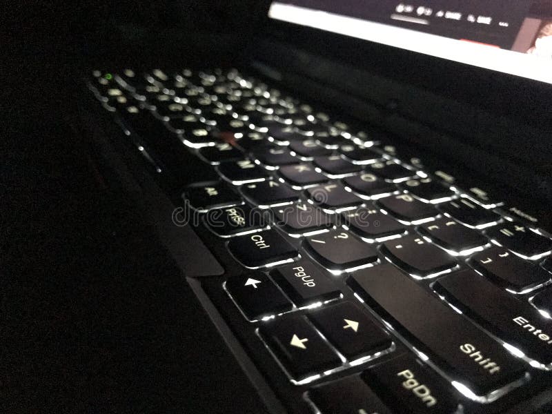 Keyboard Glow in the Dark, Close Look at the Keyboard with Glowing ...
