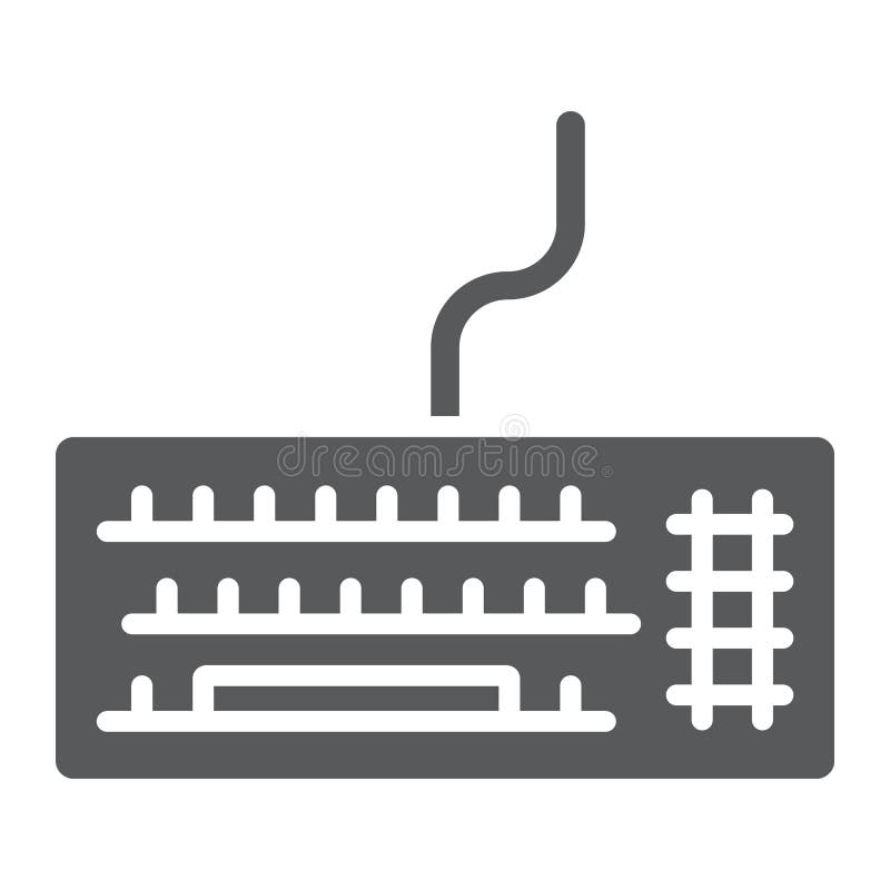 Keyboard glyph icon stock vector. Illustration of alphabet - 131493816