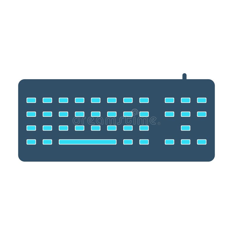 Keyboard glyph icon stock vector. Illustration of alphabet - 131493816