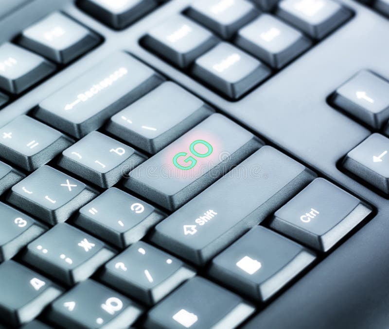 Keyboard with GO Button stock photo. Image of keyboard - 54798836