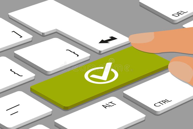 Check Box Button - Check Mark Sign - Colorful Vector Icons - Isolated ...