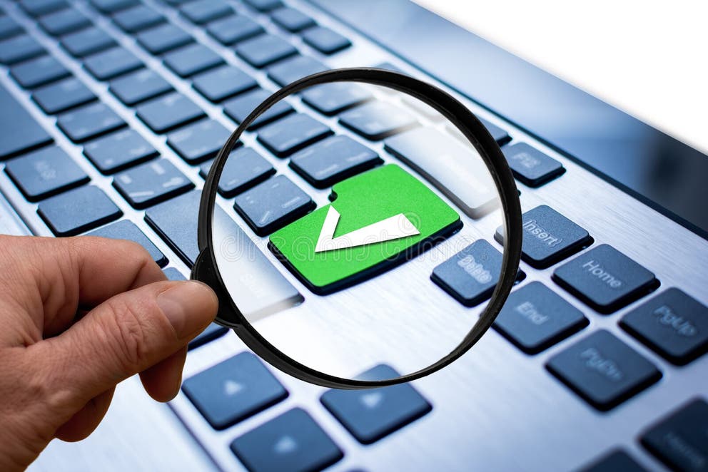 Keyboard with green ok stock photo. Image of design, join - 88019054