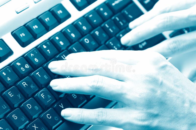 Keyboard hand stock image. Image of technology, computer - 56186921