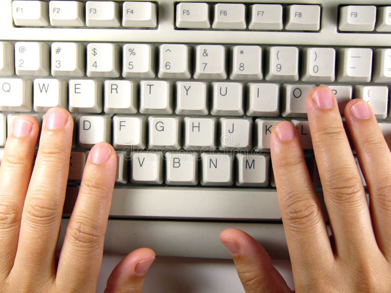 Keyboard and hand stock image. Image of communication, internet - 185465
