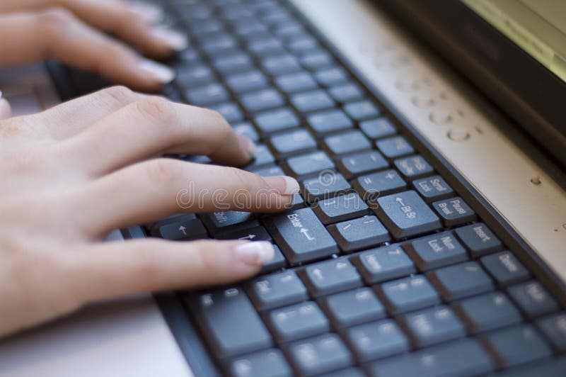 Keyboard and hands stock photo. Image of beautiful, laptop - 1787690
