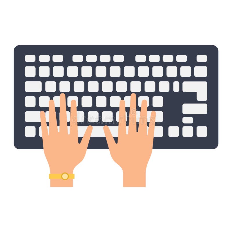 Fingers Keyboard Typing Stock Illustrations – 311 Fingers Keyboard ...