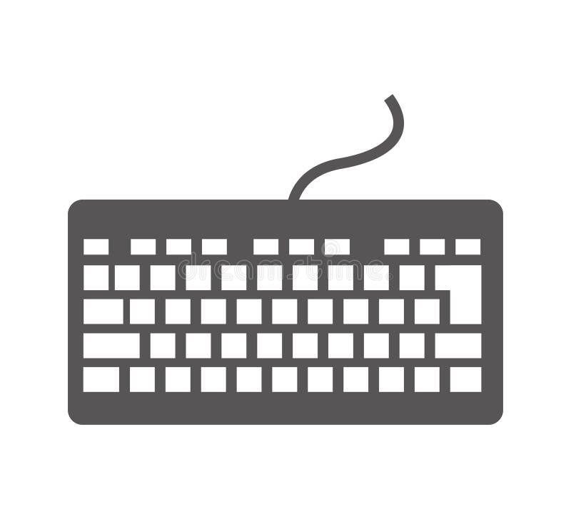 Keyboard Hardware Isolated Icon Stock Illustration - Illustration of ...