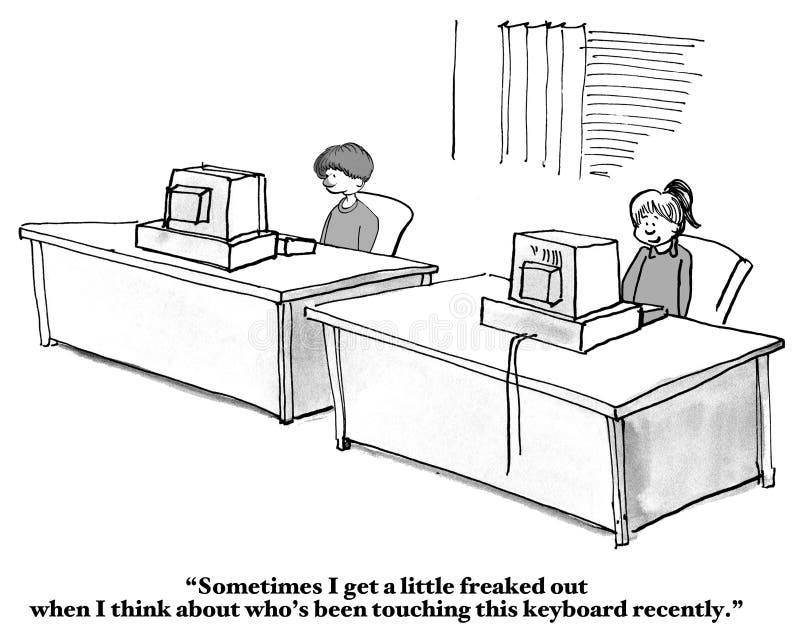 Keyboard Has Germs on it stock illustration. Illustration of language ...