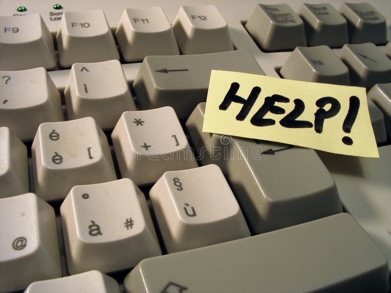 Keyboard help stock image. Image of internet, work, warning - 1441351