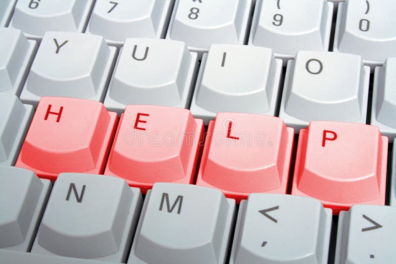 Keyboard Help - Red stock photo. Image of technology, information - 1317160