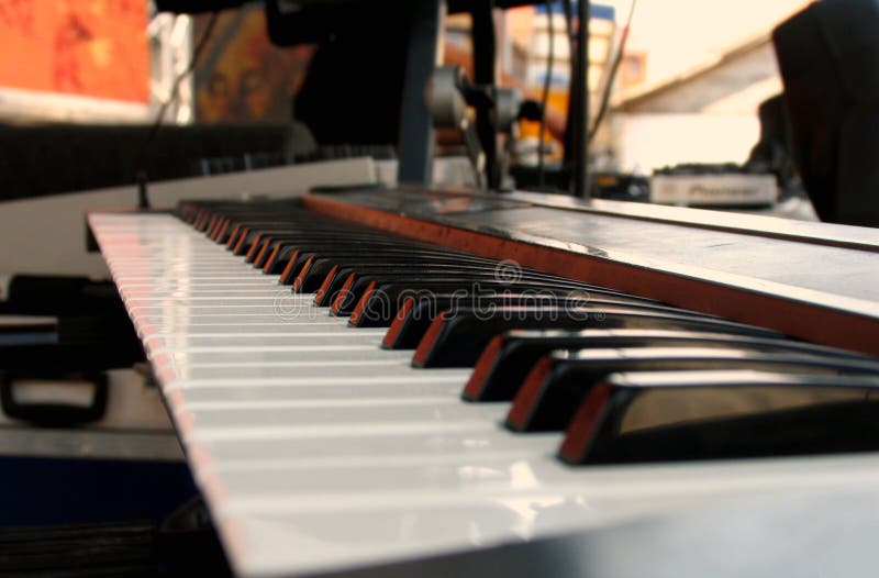 Keyboard on hold stock photo. Image of side, board, instrument - 340822