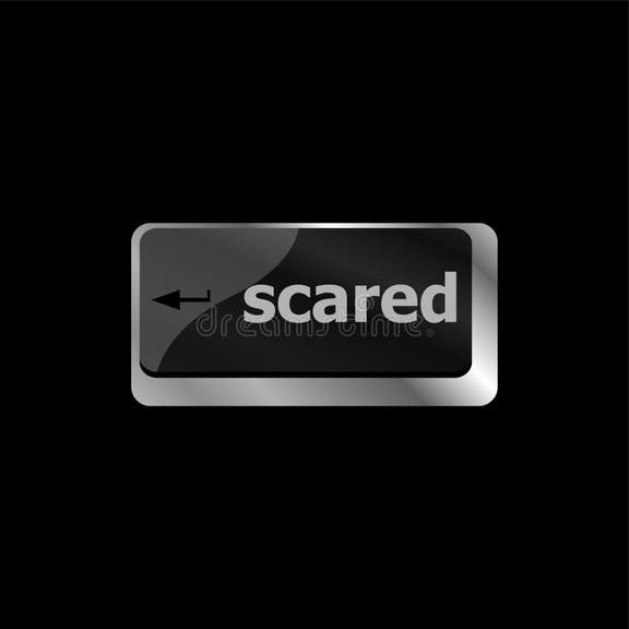 Keyboard with Hot Key - Scared Word. Laptop Enter Button Stock ...