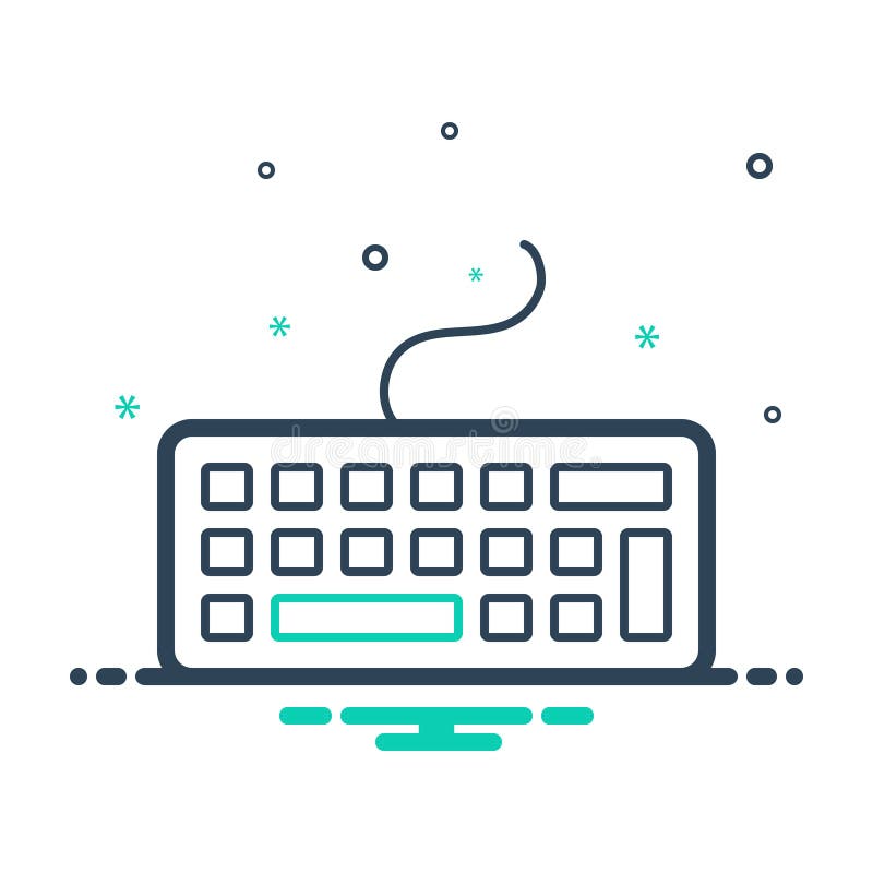 Black Mix Icon for Keyboard, Computer and Interface Stock Vector ...