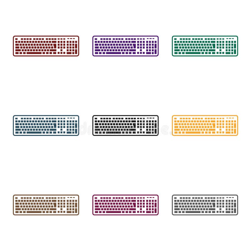 Keyboard Icon in Black Style Isolated on White Background. Personal ...