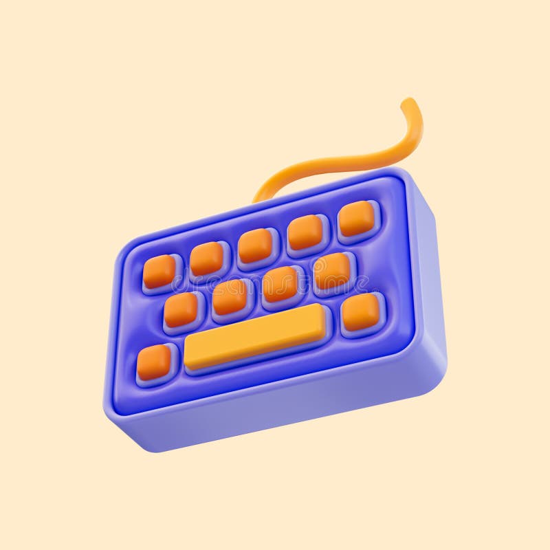 Keyboard Icon 3d Render Concept for Typing and Working Computer Pc ...
