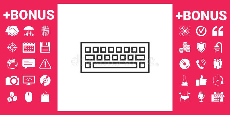 Keyboard icon symbol stock vector. Illustration of qwerty - 114657969
