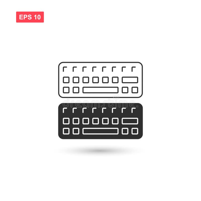 Keyboard Icon Vector Design Isolated 5 Stock Vector - Illustration of ...