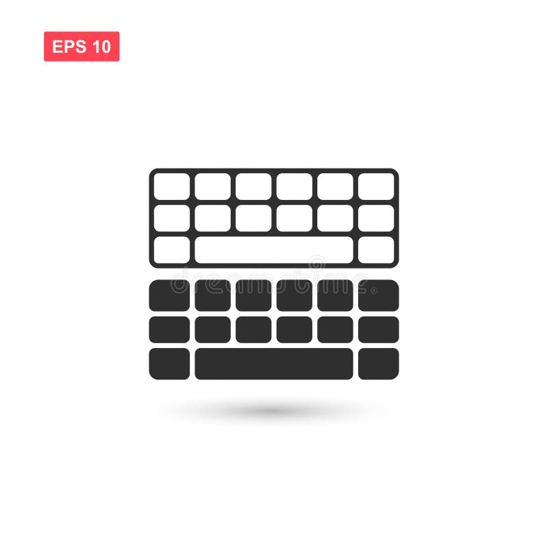 Keyboard Icon Vector Design Isolated Stock Vector - Illustration of ...