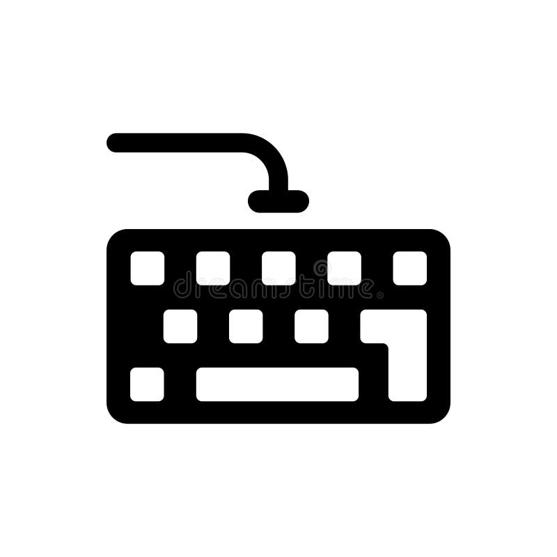 Keyboard icon stock vector. Illustration of wired, design - 224183810