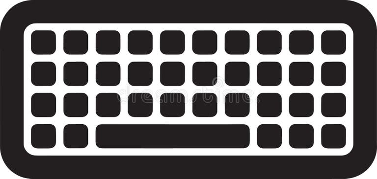 Keyboard Icon Vector Illustration for Computer Input Devices and Typing ...