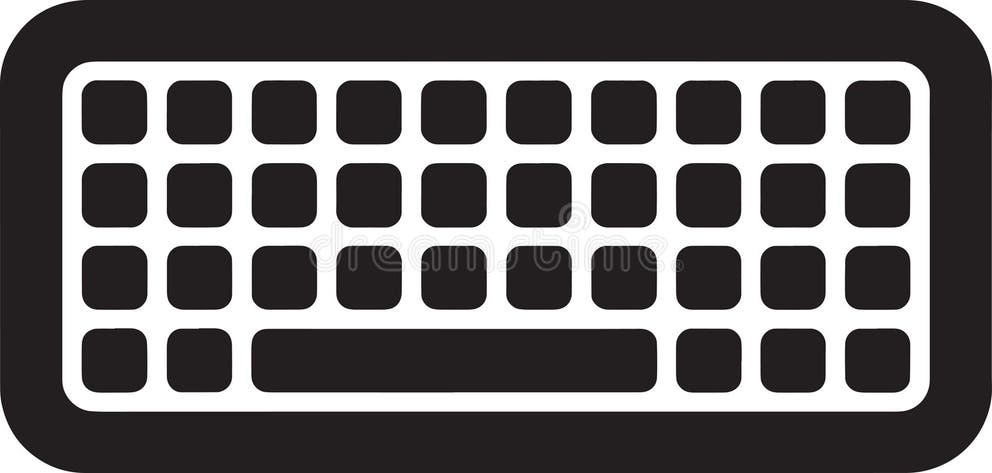 Keyboard Icon Vector Illustration for Computer Input Devices and Typing ...