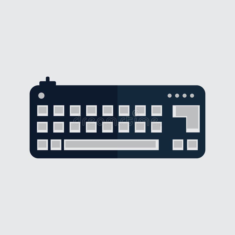 Keyboard icon stock vector. Illustration of control, equipment - 87254173