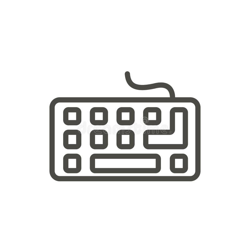 Keyboard Icon Vector. Line Pc Input Symbol Stock Vector - Illustration ...
