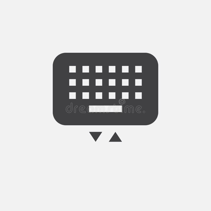Keyboard Icon, Vector Logo, Linear Pictogram Isolated on White, Pixel ...