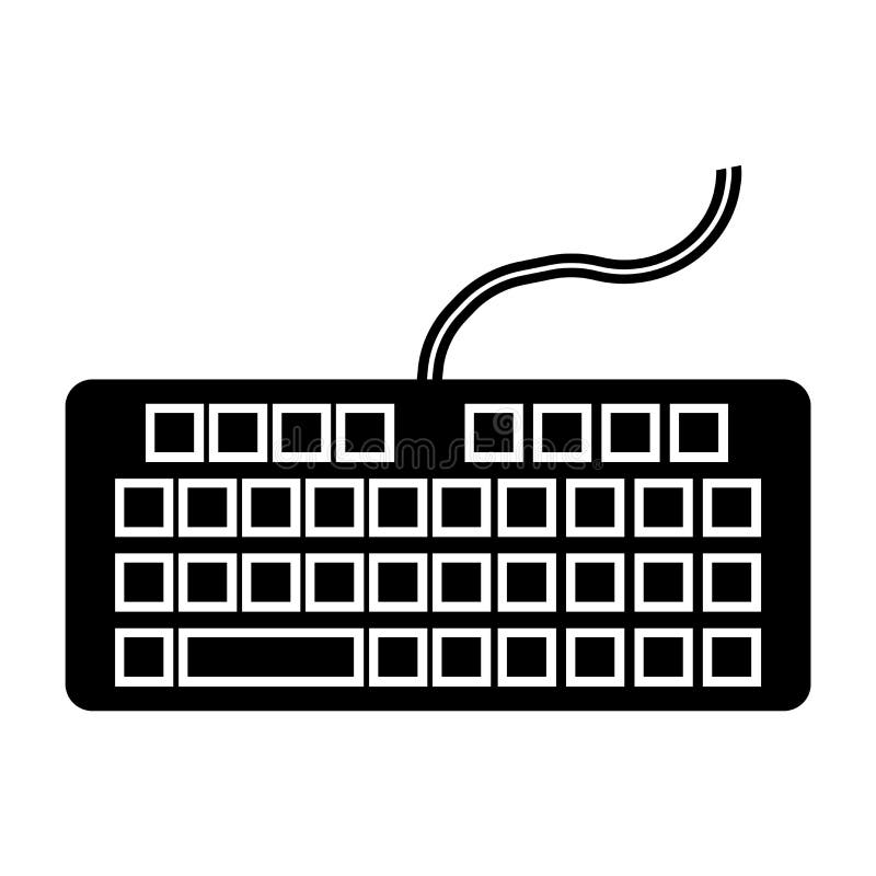 Keyboard Icon Vector Sign and Symbol Isolated on White Background ...