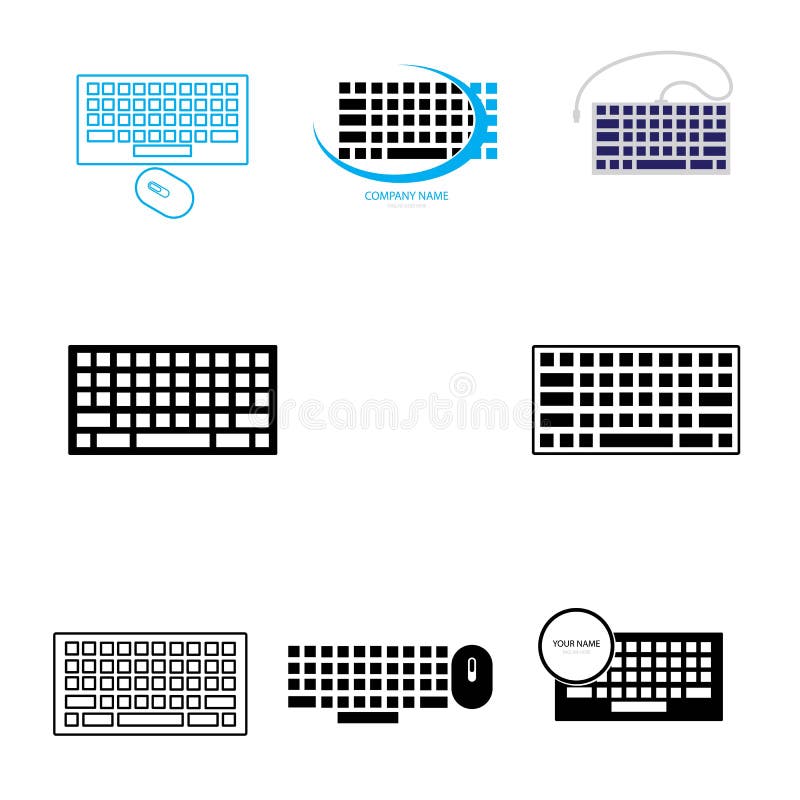 Keyboard Illustration Logo Vector Stock Illustration - Illustration of ...